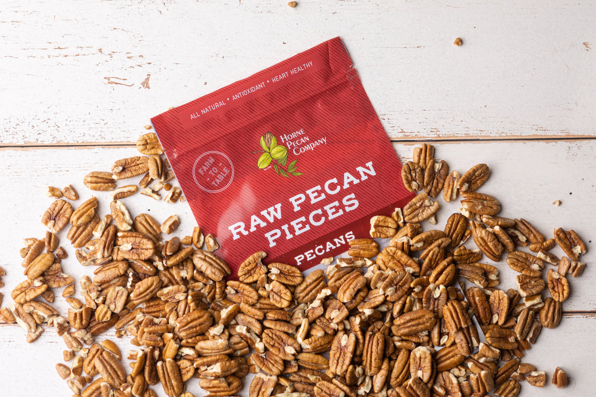Bag of Raw Pecan Pieces | Pecans for Baking | Horne Farms – Horne Pecan ...